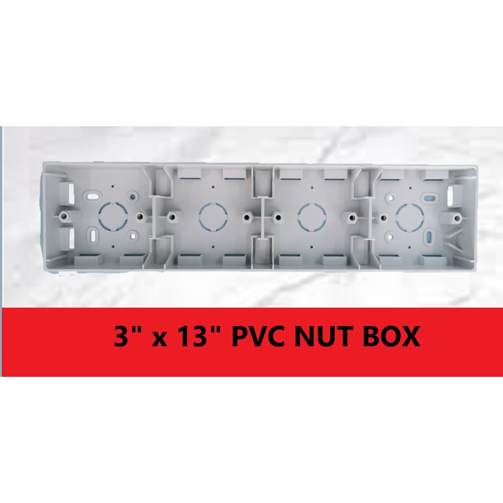 3"x13" PVC NUT BOX SURFACE TYPE/KOTAK SWITCH/KOTAK SOCKET | Shopee Malaysia