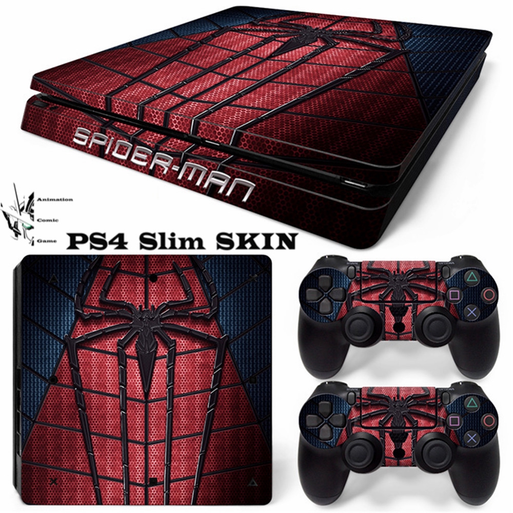 Spiderman PS4 Slim Playstation 4 Slim Skins Sticker Covers Decal Video ...