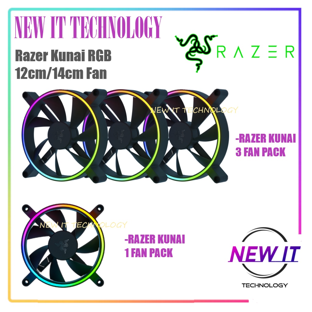 Razer Kunai Chroma RGB Hydraulic 120mm 12cm / 140mm 14cm LED PWM ...