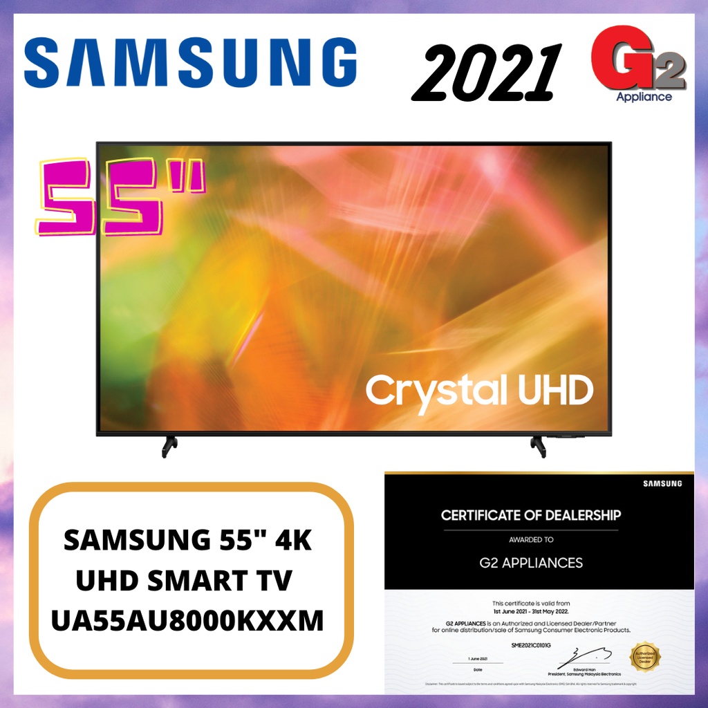 Samsung (Send By Lorry+Authorised Dealer) 55" Crystal UHD 4K Smart TV ...