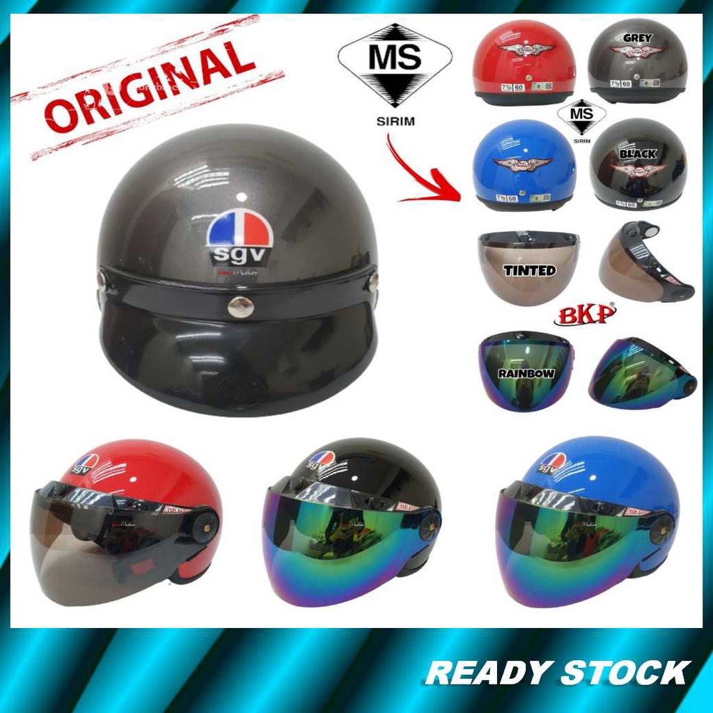 SGV Wings Half Helmet Motorcycle Original SIRIM Lulus With Cap/BKP ...