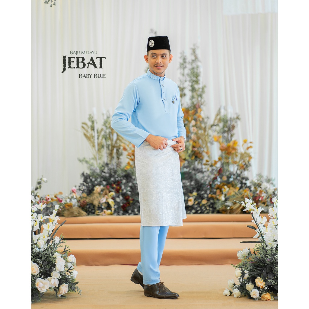(Baby Blue) BAJU MELAYU MODEN JEBAT | BAJU MELAYU MODEN | BAJU NIKAH ...