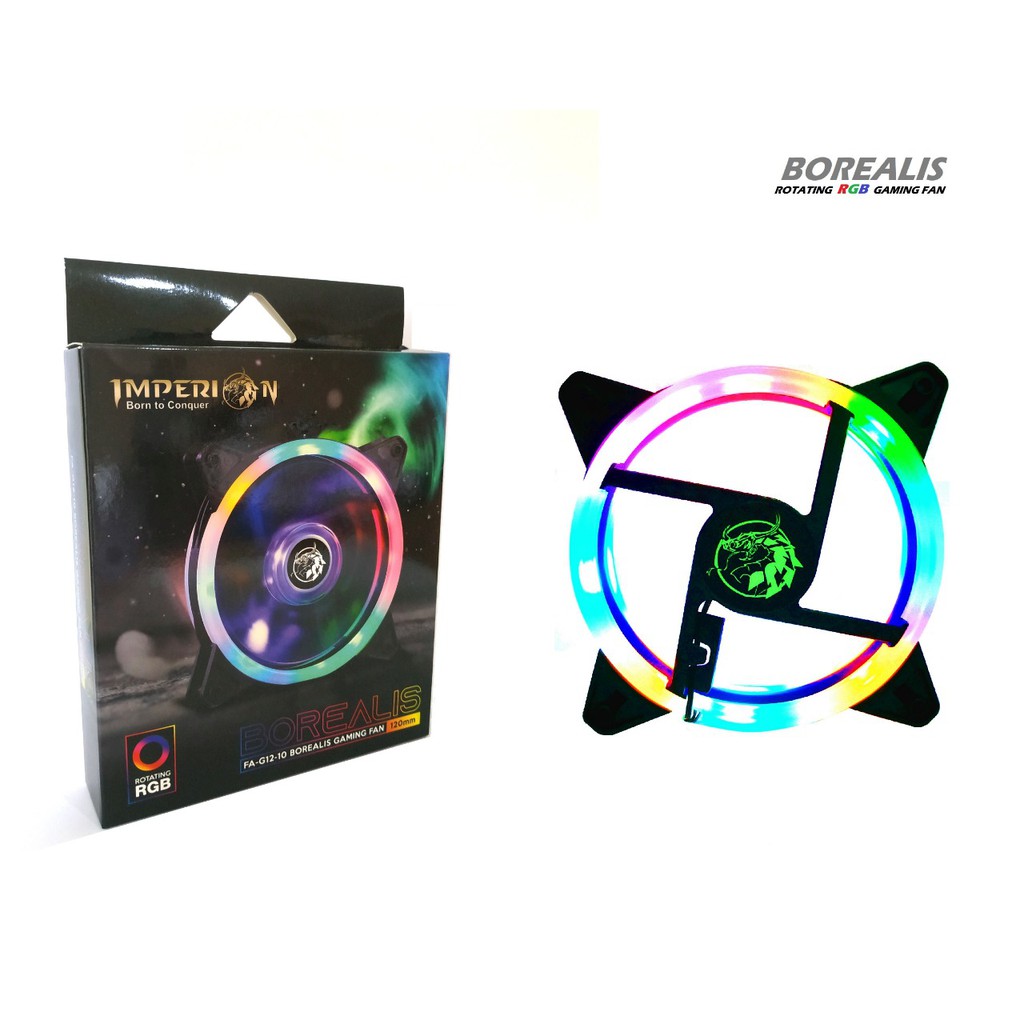 Borealis IMPERION - FAN CASING 12CM ROTATING RGB | Shopee Malaysia