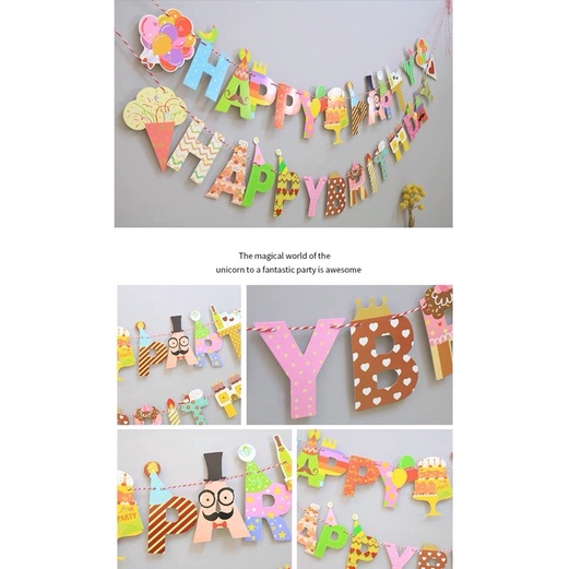 Happy Birthday string birthday decoration | Shopee Malaysia