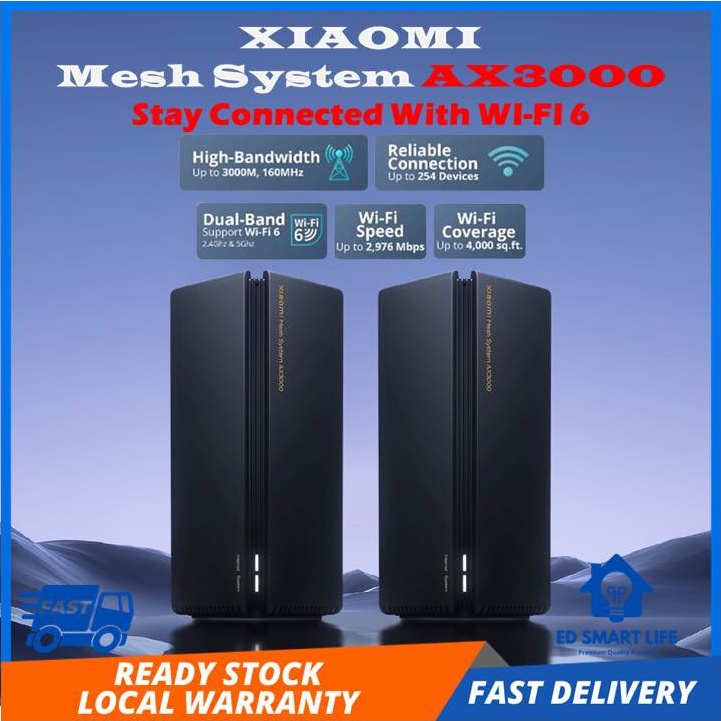 Xiaomi Mesh System AX3000 Dual-Band WIFI 6 Stable Mesh Networking ...