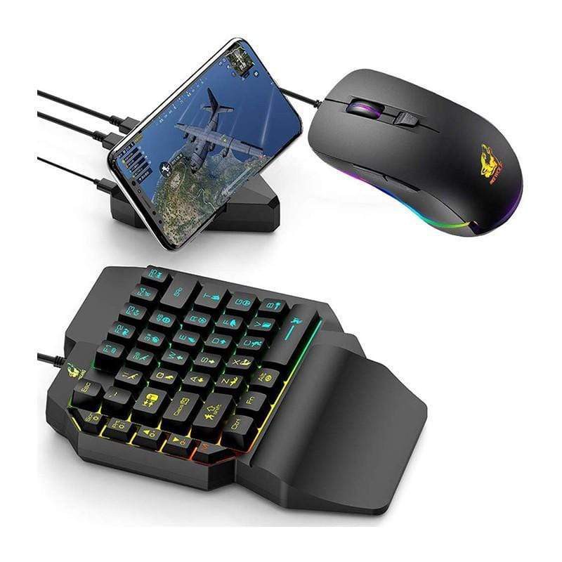Mobile Game Controller Rainbow Backlight Breathing Keyboard and Mouse ...