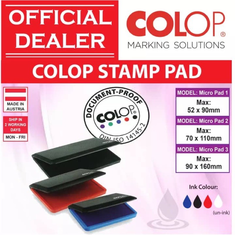 Colop Macro Pad Ink pad For Rubber Stamp / Rubber Stamp pad ink / Ink ...