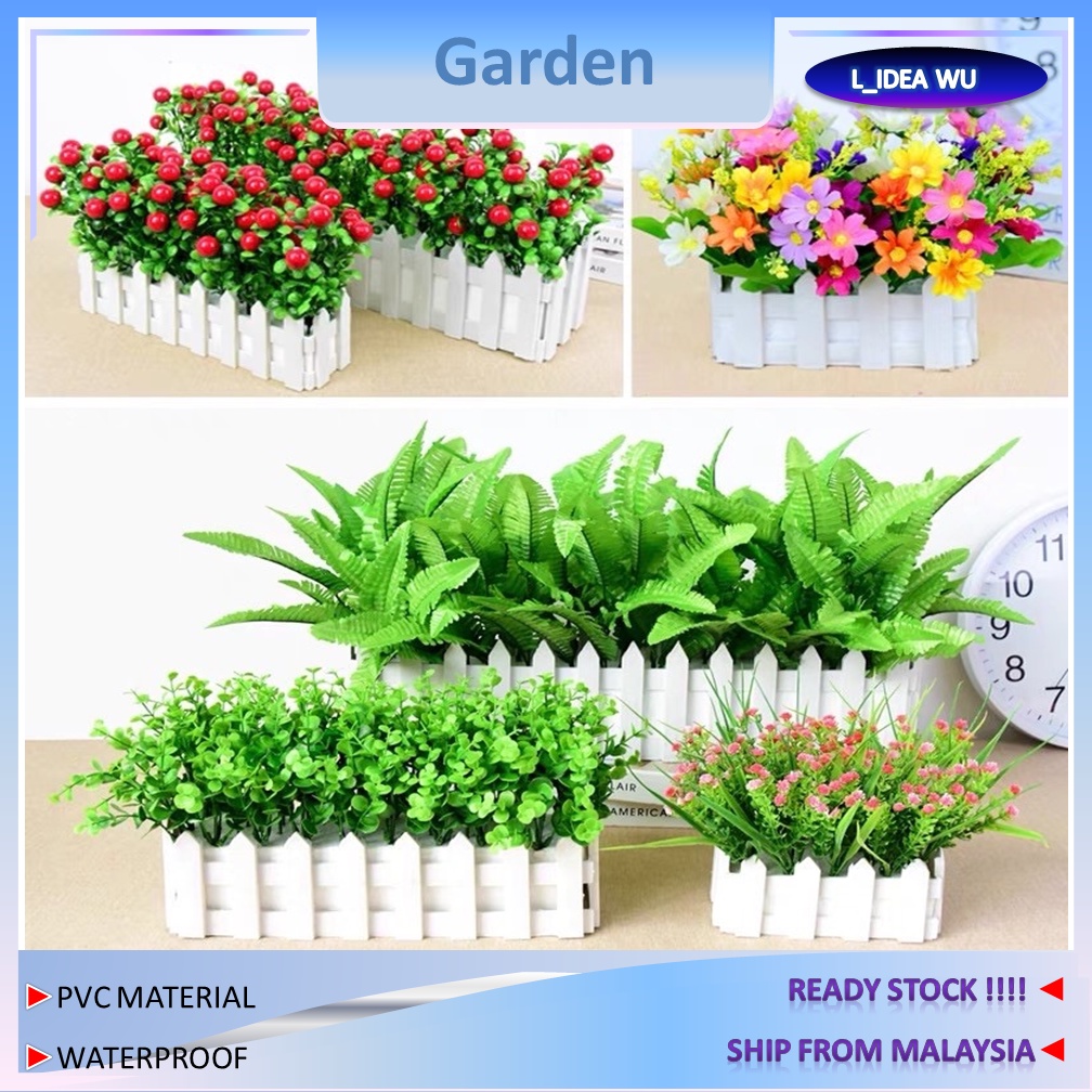 Waterproof Fence Flower Container Planter Mini Pot Succulents Pot Fake ...