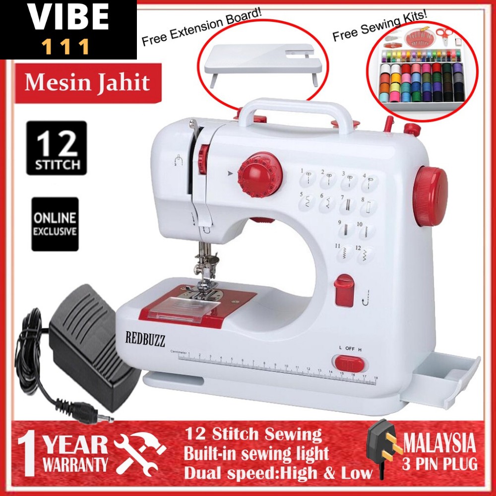 Complete Set Sewing Machine Portable Handheld Dual Speed 12 Stitch ...
