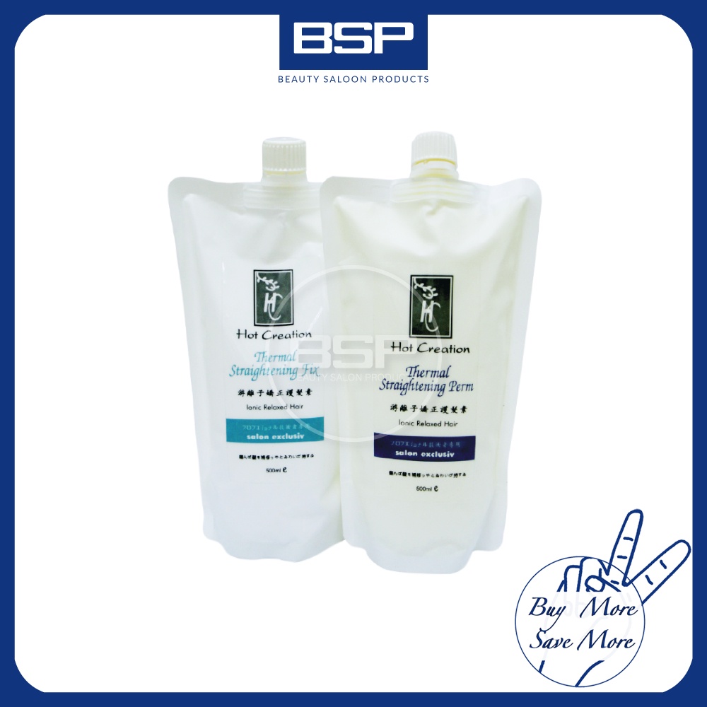 Hot Creation Straightening Perm & Fix (1set) 500ML | Shopee Malaysia