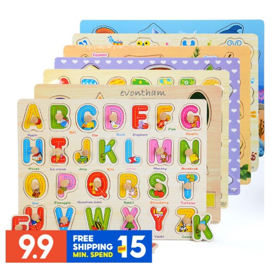🔥Ready Stock🔥Children Education Early Learning Wooden Puzzle Board ...