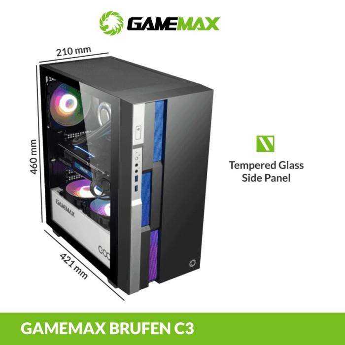 Gamemax BRUFEN C3 E-ATX Computer Case | Shopee Malaysia
