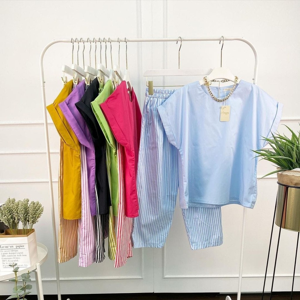 Cotton Candy Set (Cullot Pants) | Shopee Malaysia