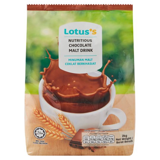 Lotus's Tesco Nutritious Chocolate Malt Drink 2KG - Minuman Coklat ...
