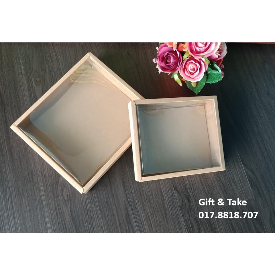 5 or 10pcs Goodies Gift Box Product Display Packaging Kraft Box Clear ...