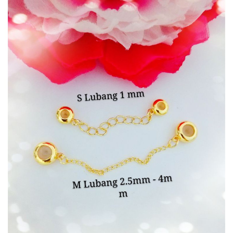 JR Trends 24K Gold Plated Bracelet Safety Chain, Bangle Safety Chain ...