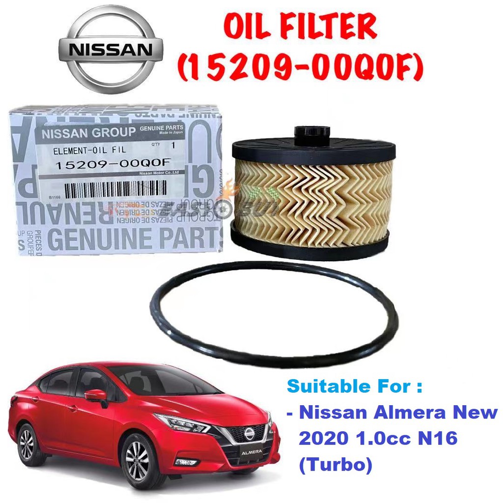 GENUINE NISSAN Oil Filter 15209-00Q0F - Nissan Almera New 2020- 1.0cc ...