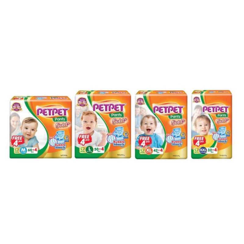 Petpet Gold Pants M64/L54/XL46/XXL36 - NEW PACKAGING | Shopee Malaysia