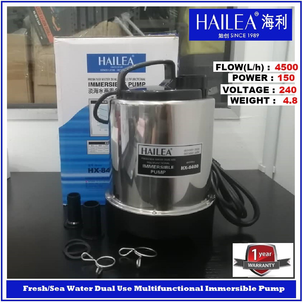 HAILEA HX-8400 Fresh/Sea Water Dual Use Multifunctional Immersible Pump ...