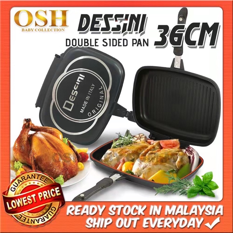 [READY STOCK] Dessini Magic Pan Double Sided Pressure Grill Frying Pan ...