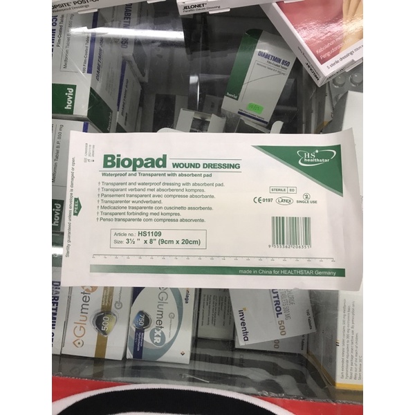 BIOPAD WOUND DRESSING WATERPROOF 9CM X 15CM OR 5CM X 7CM OR 9CM X 20CM ...