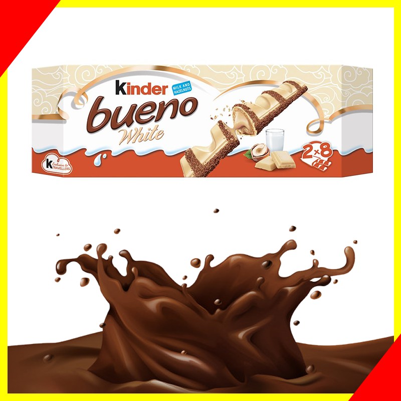 Kinder Bueno 8 Twin White Chocolate Bars 344g EXP: 11 AUGUST 2025 | Shopee Malaysia