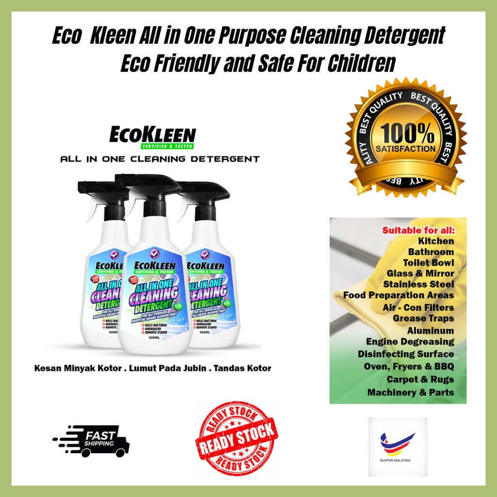 Eco Kleen All in One Purpose Cleaning Detergent (Eco Friendly and Safe ...