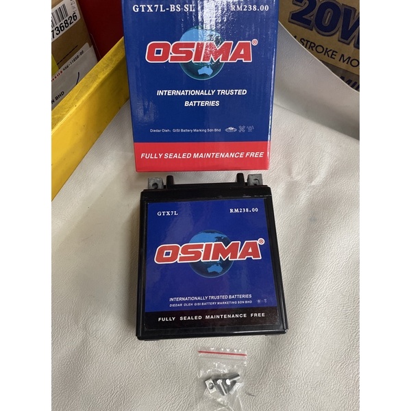 OSIMA YTX7L-BS BATTERY | Shopee Malaysia
