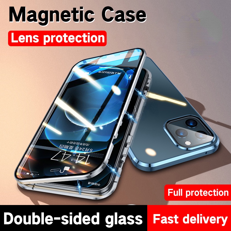Flip Case For Samsung Galaxy S21 S22 S22 Plus Ultra + FE S21FE S22FE S10 Lite Double Sided Glass ...