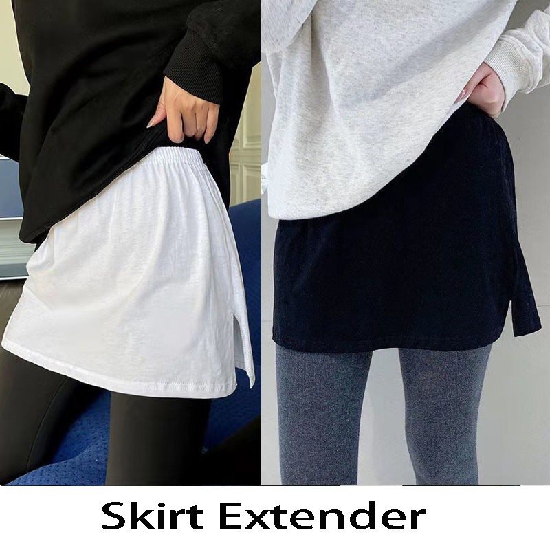 Women Muslimah Extended Skirt Mini Skirts Elastic Skirt Extender Skirt ...