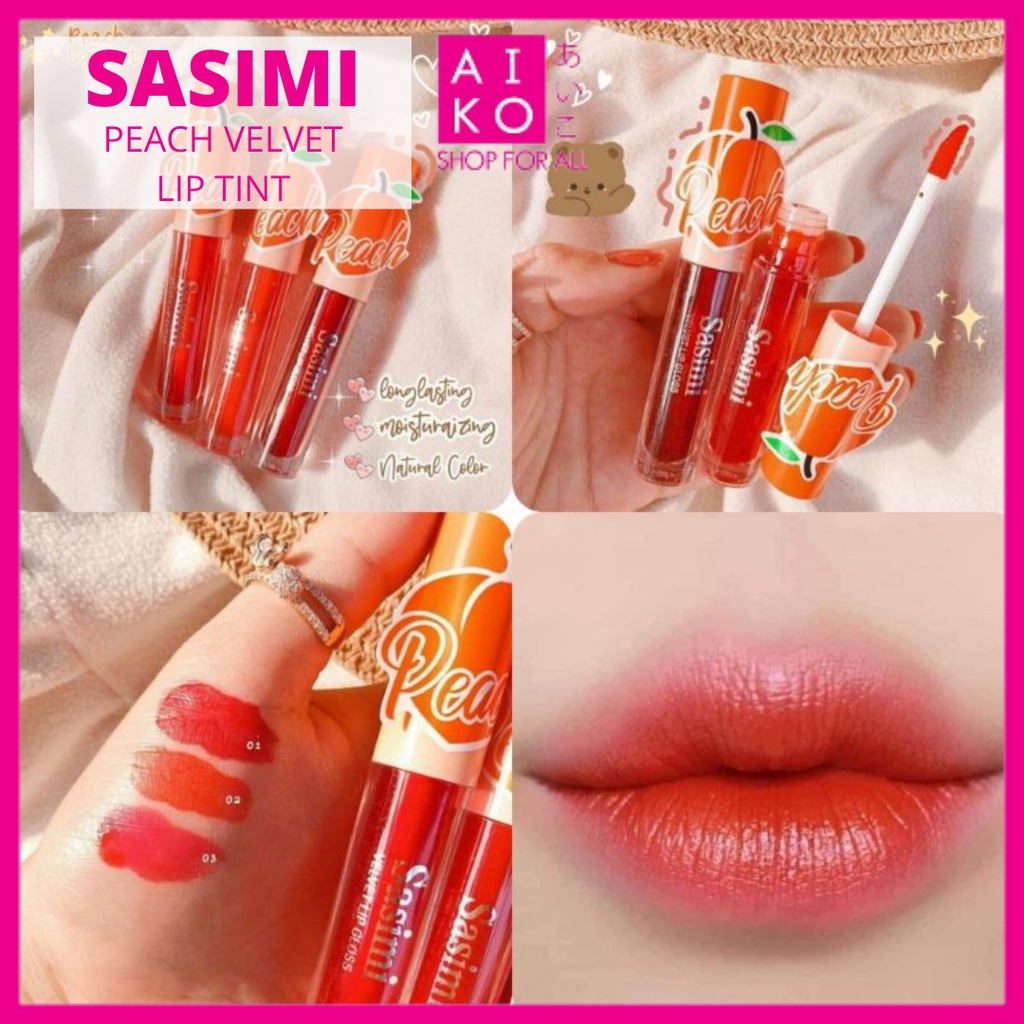 (AIKO) SASIMI PEACH VELVET LIP TINT / LIP CHEEK TINT 1PCS (S-1978 ...