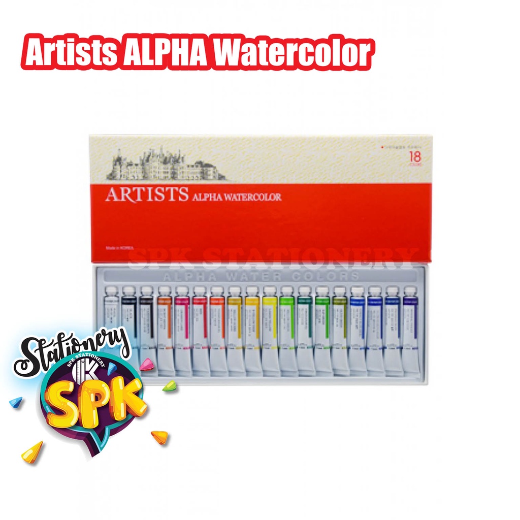 Artists Alpha Watercolor 13/18/ 24/30 Paints Set / Warna lukisans ...