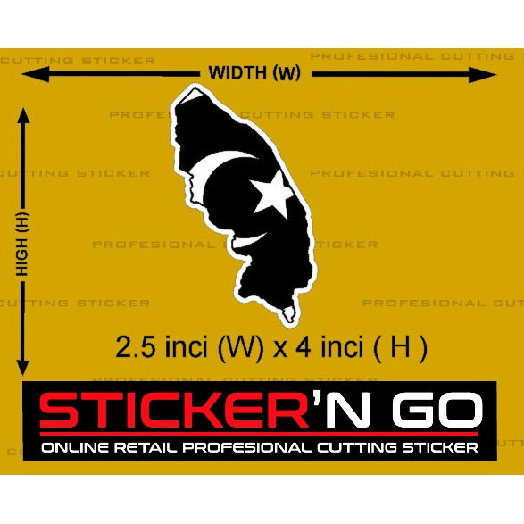 STICKER CUTTING CUSTOM TERENGGANU MAP DESIGN | Shopee Malaysia