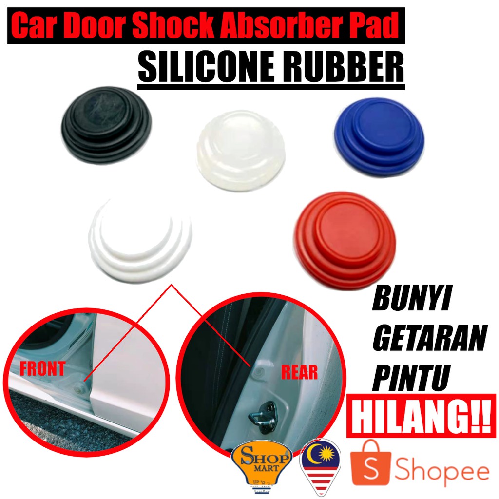 2PCS Car Door Shock Absorber Pad Buffer Getah Pintu Hilang Bunyi ...
