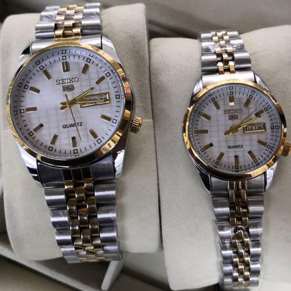Special Promotion New SEIKO 5 Analogue Stainless Steel Watch For Couple ...