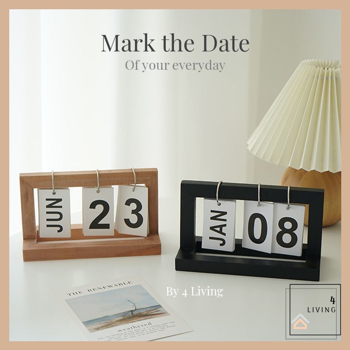 🔥READY STOCK🔥 Wooden Calendar Desk Calendar Kalendar Meja Kalendar Kayu ...