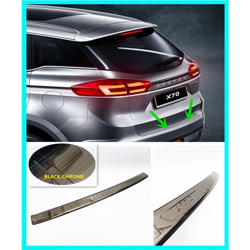 PROTON X70 Rear Bumper Guard Trunk Protector Stainless Steel(BLACK ...