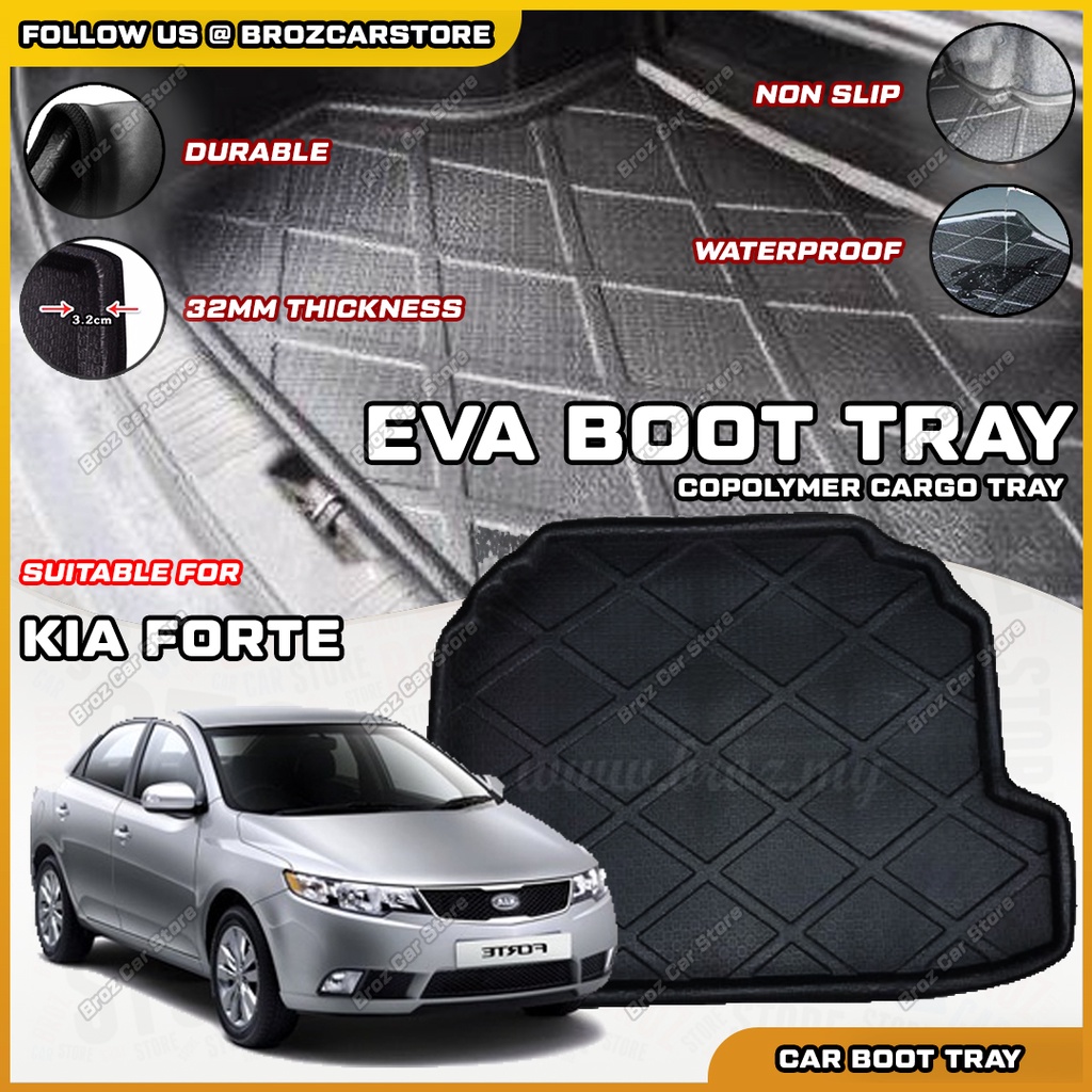 📥 For Kia Forte EVA Copolymer Car Boot Tray Luggage Cargo Trunk Tray ...