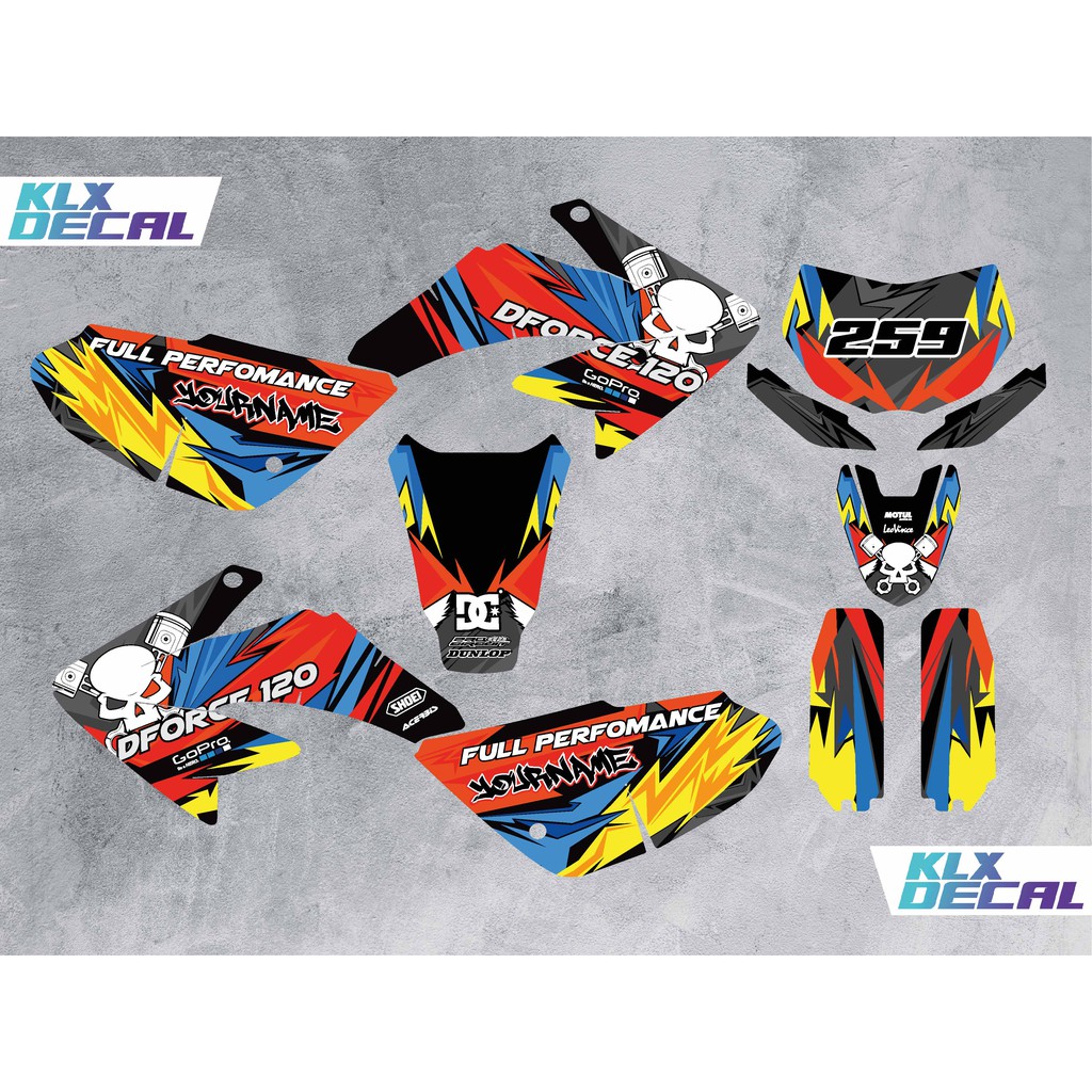 DForce 120 Decal | Thunderstorm URSA x KLXDecalMY | Shopee Malaysia