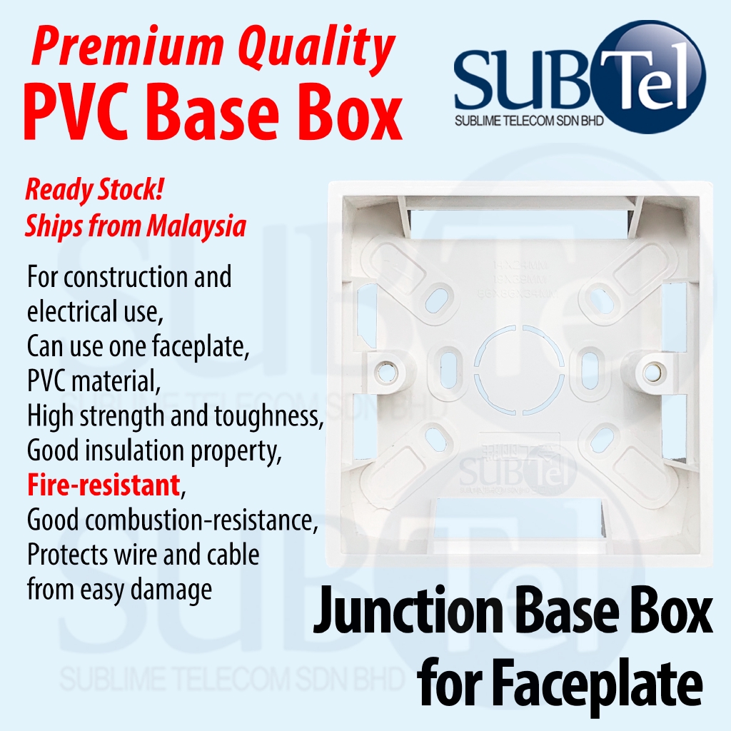 Premium Quality PVC Base Box for wall Faceplate Switch Socket Cover ...