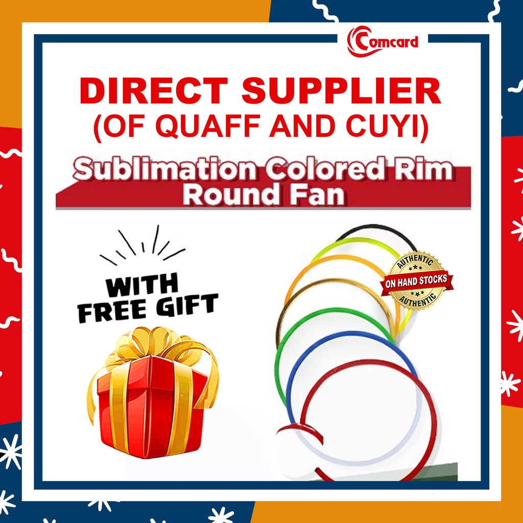 (100pcs) Blank Printable Foldable Rim Color Round Fan | CPM | Shopee ...