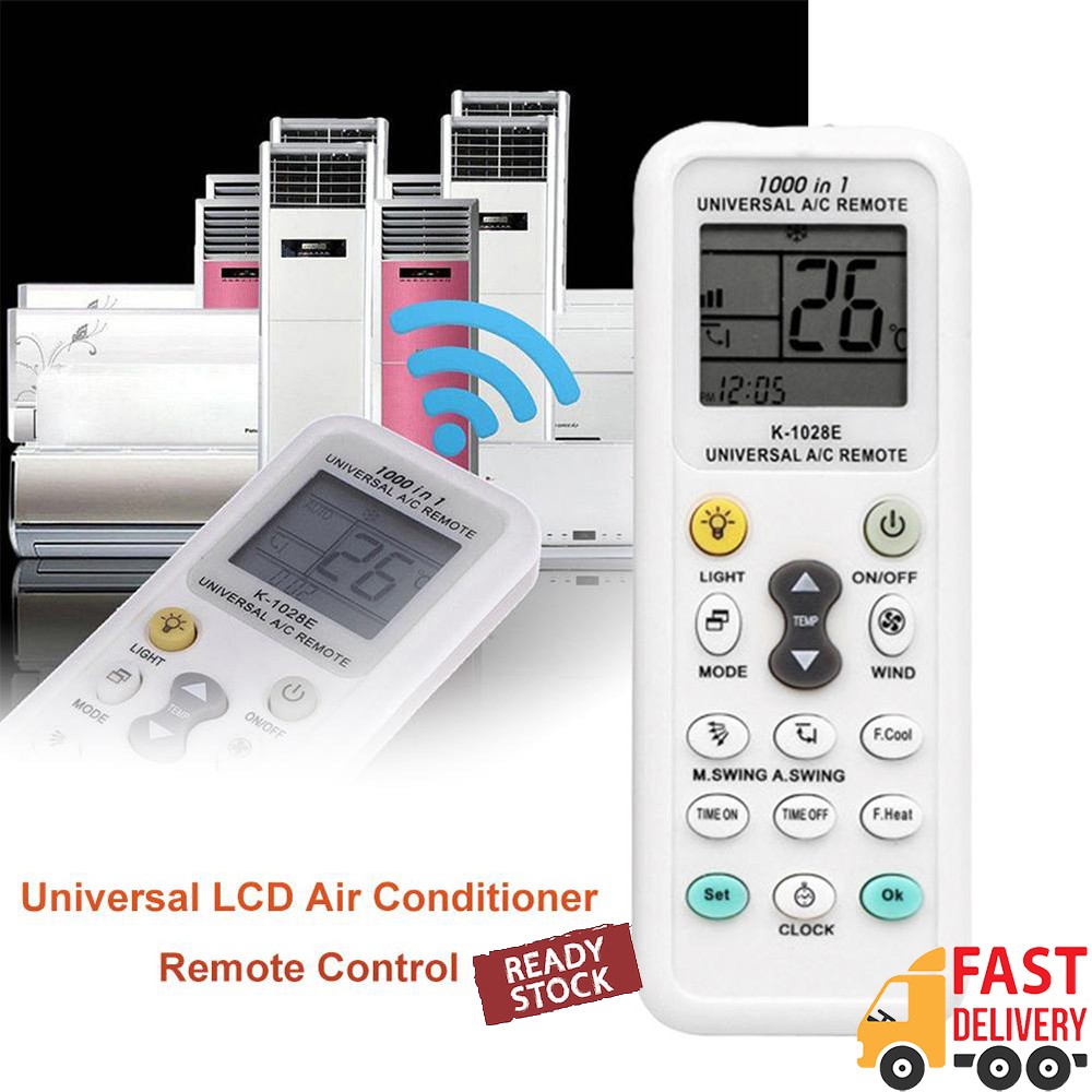 UNIVERSAL Wireless AC Digital LCD Aircond Remote Control⚡ | Shopee Malaysia