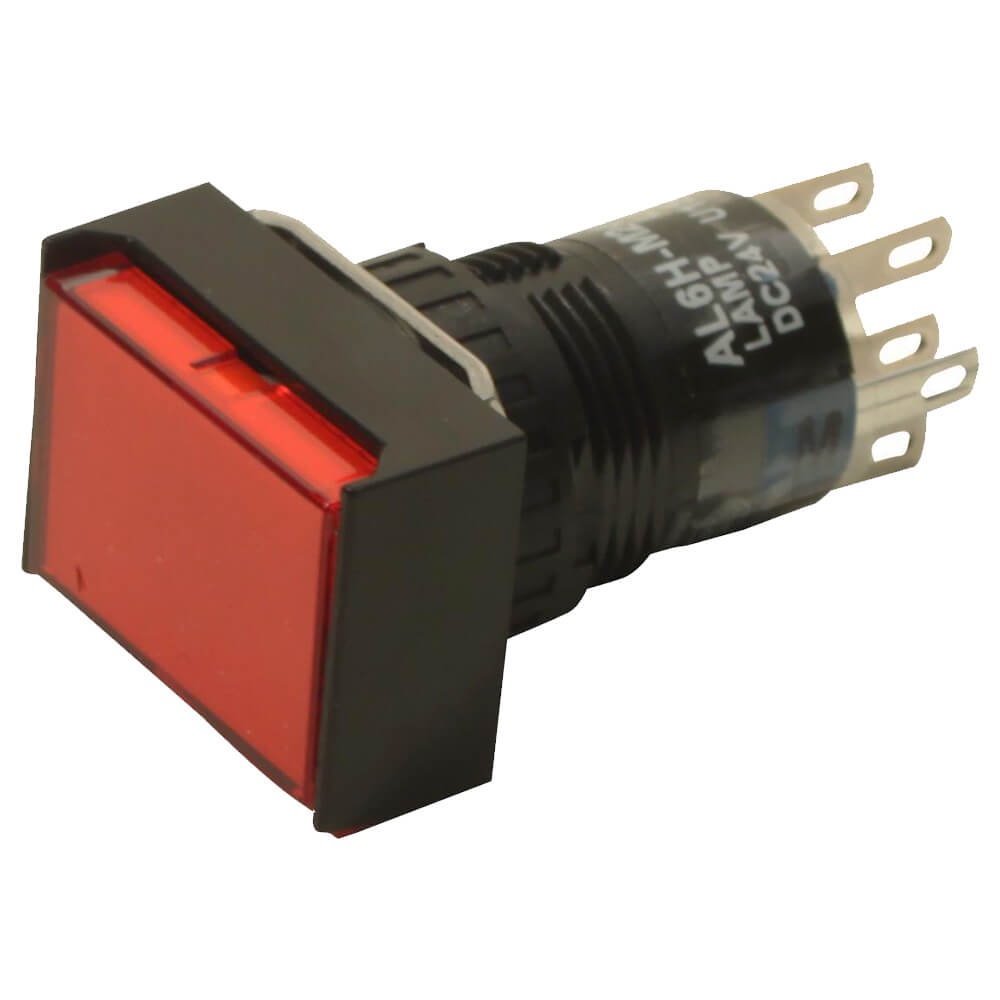 Rectangular Dead Push Button 24VDC 220V LA16J-11D Dead Press With Light ...