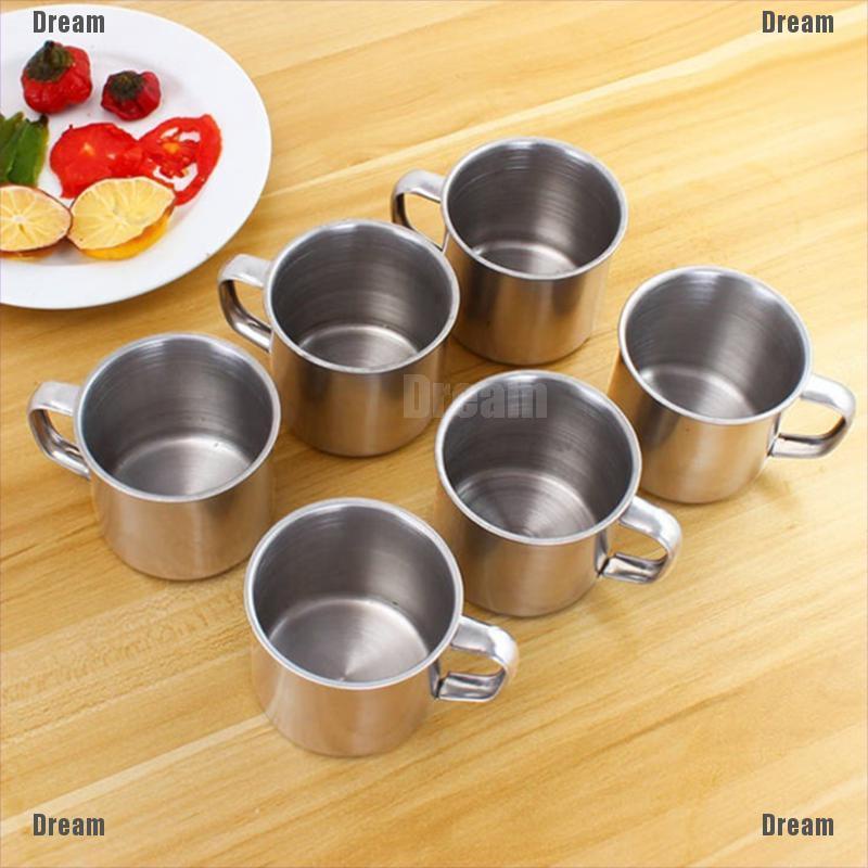 6Pcs Outdoor Camping Hiking Tea Mug Cup Stainless Steel Coffee Cup ...