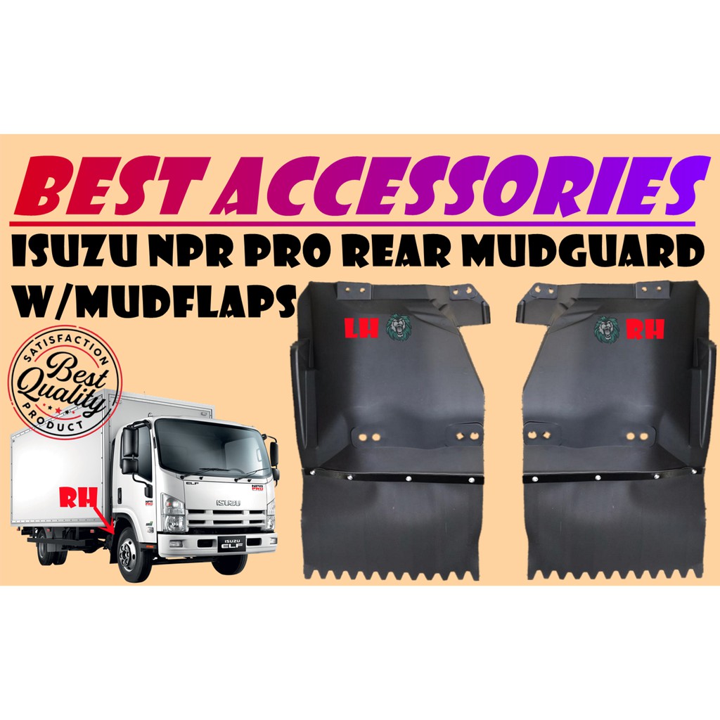 ISUZU NLR PRO / NPR PRO REAR MUDGUARD WITH MUDFLAPS HIGH QUALITY ...
