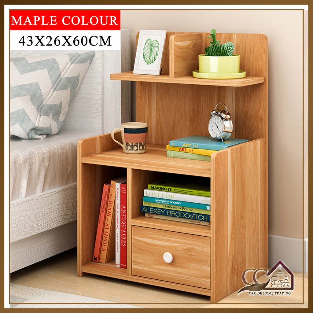 Modern Bedside Table Bedroom Nightstand Desk With Drawer Coffee Table ...