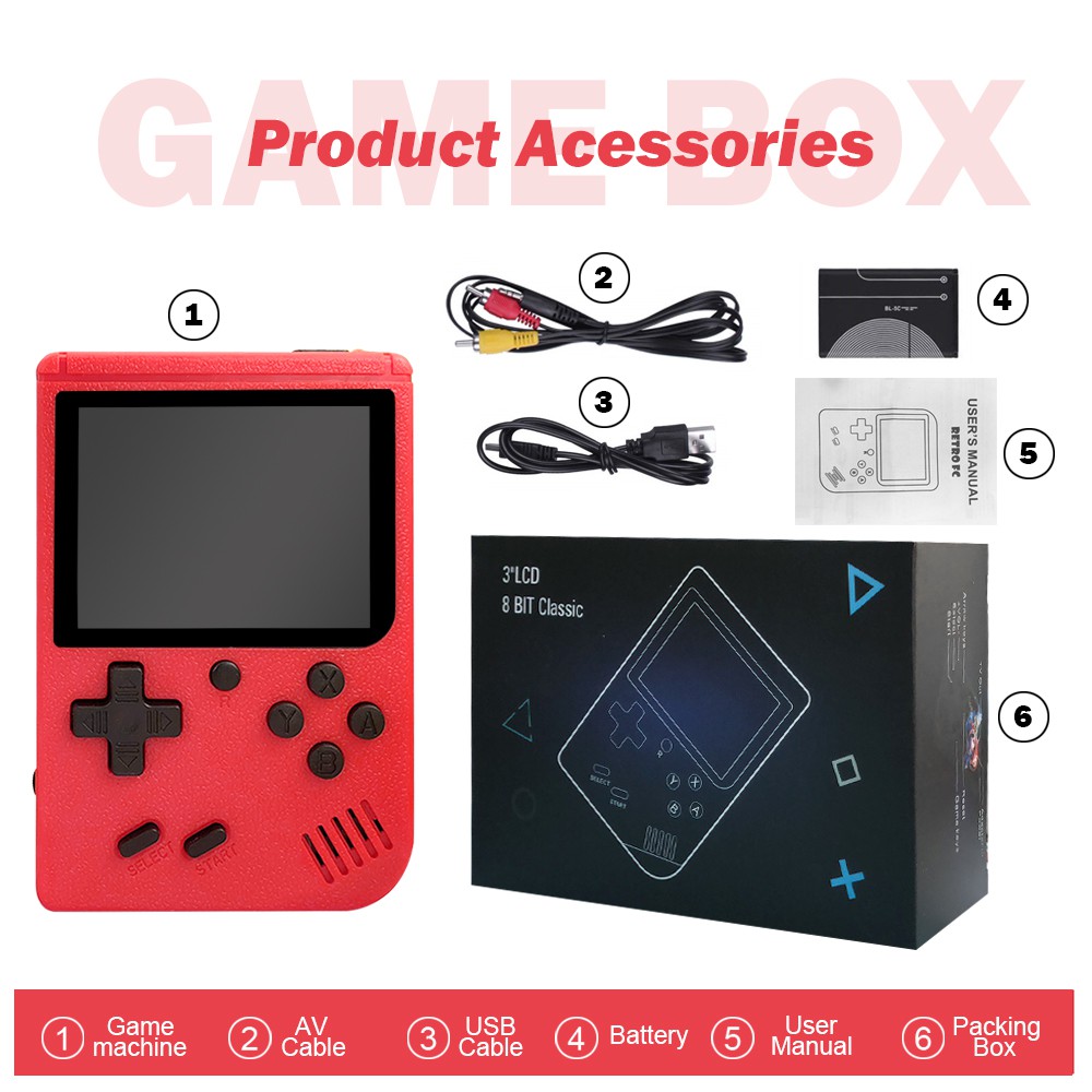 Emulator 400in1 Game Console Super Mario Retro FC GameBoy Mini SUP Game ...