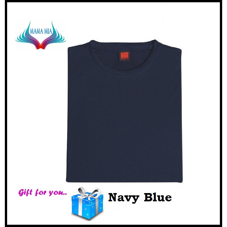 T-Shirt Sport Round Neck JERSEY ~ OREN SPORT ~ QD04 Navy Blue | Shopee ...