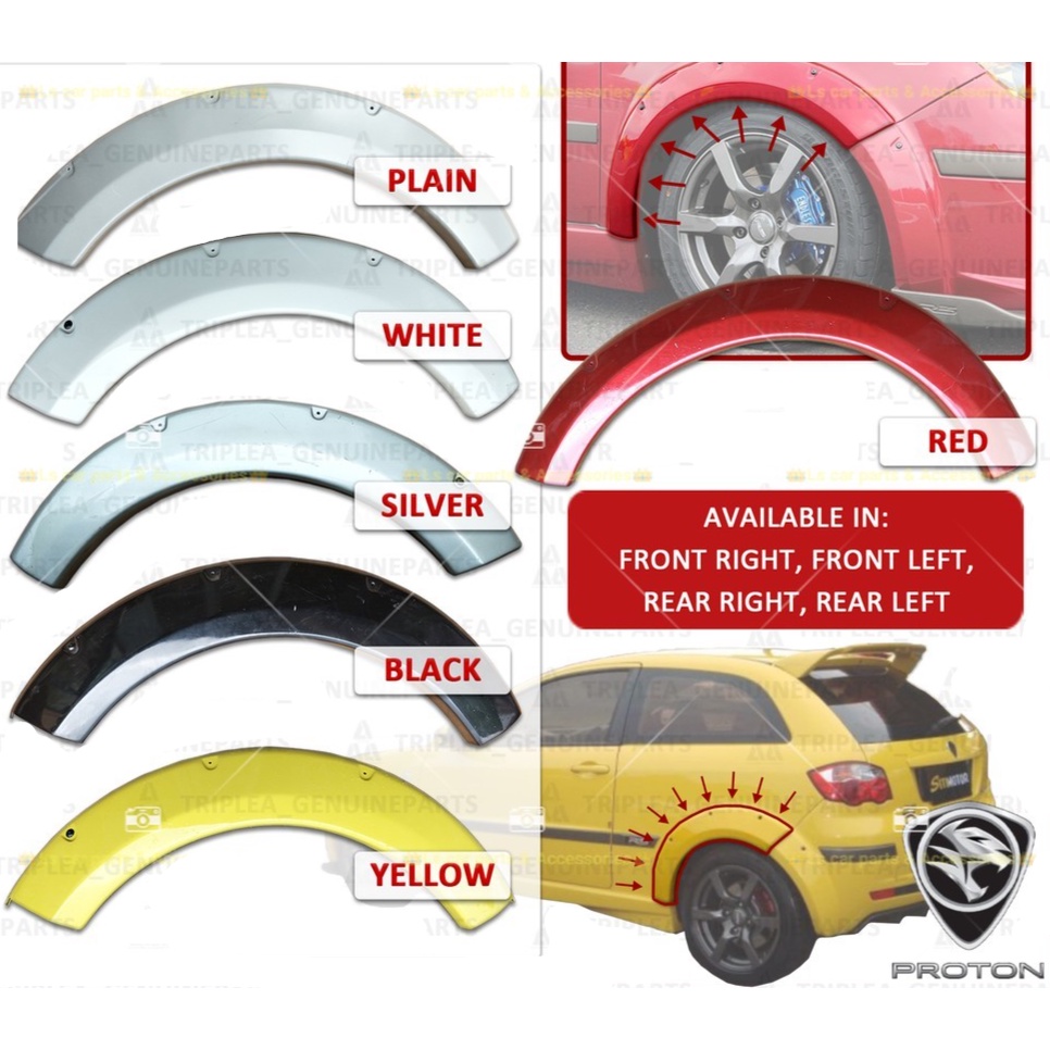 Proton Satria Neo R3 Cover Fender Arch Body Wheel Front Rear Left Right ...