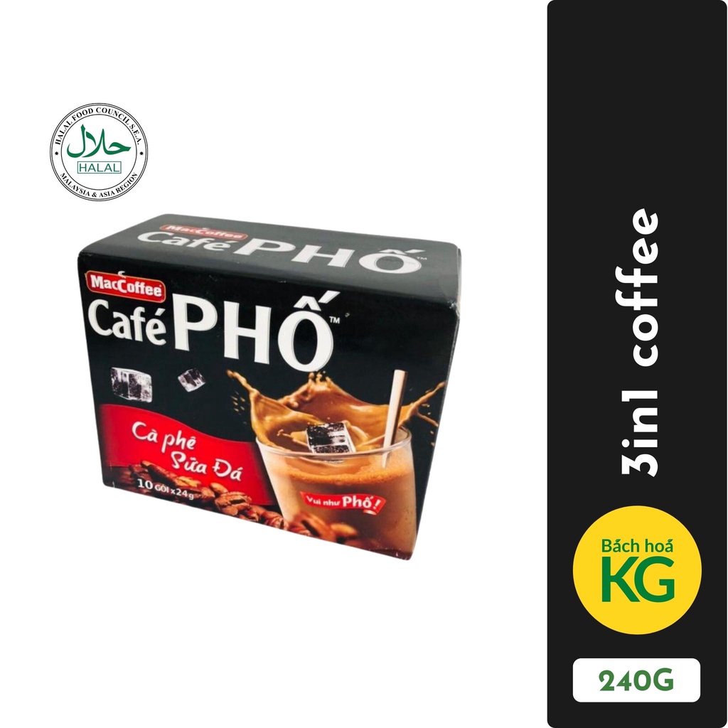 MacCoffee Café Phố ice milk coffee 240g (10s x 24g) - 冰淇淋牛奶咖 - Kopi ...
